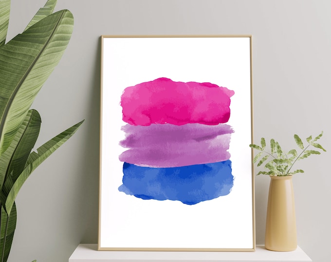 Bisexual Subtle Art Print, Bisexual Wall Art Poster, Bisexual Painting ...