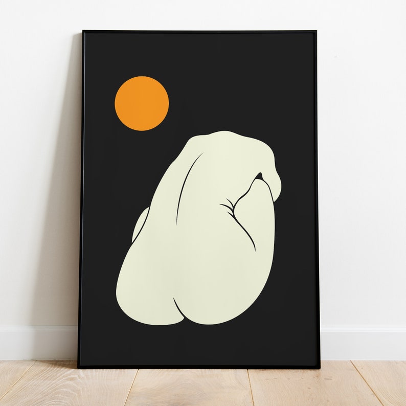 Femme Feminine Art Print, Abstract Female Body Art Print, Women's Body ...