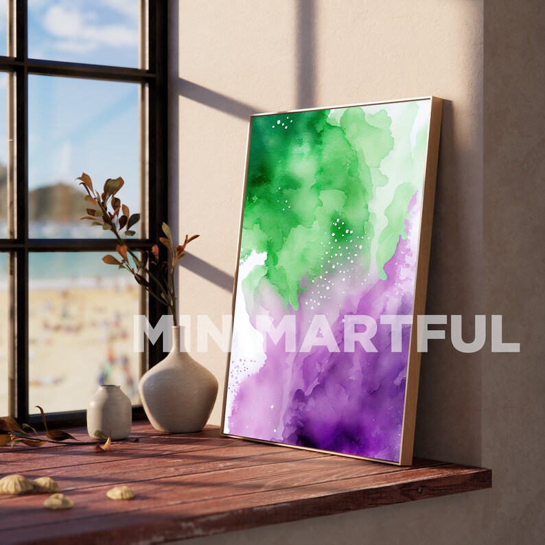 Queer Pride Flag Subtle Art Print, Genderqueer Pride Wall Art Poster ...