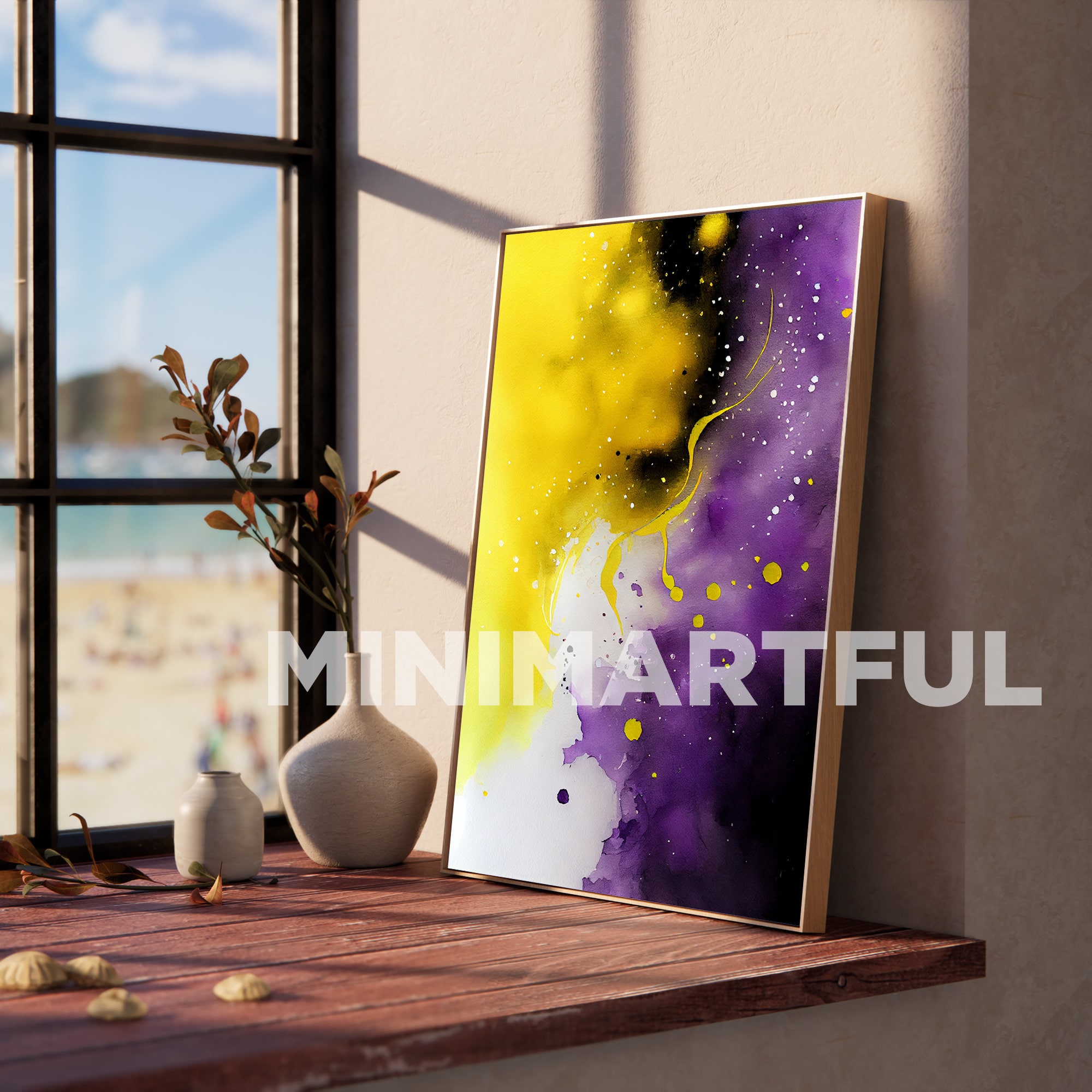 Nonbinary Pride Flag Subtle Art Print Non Binary Marble Wall - Etsy