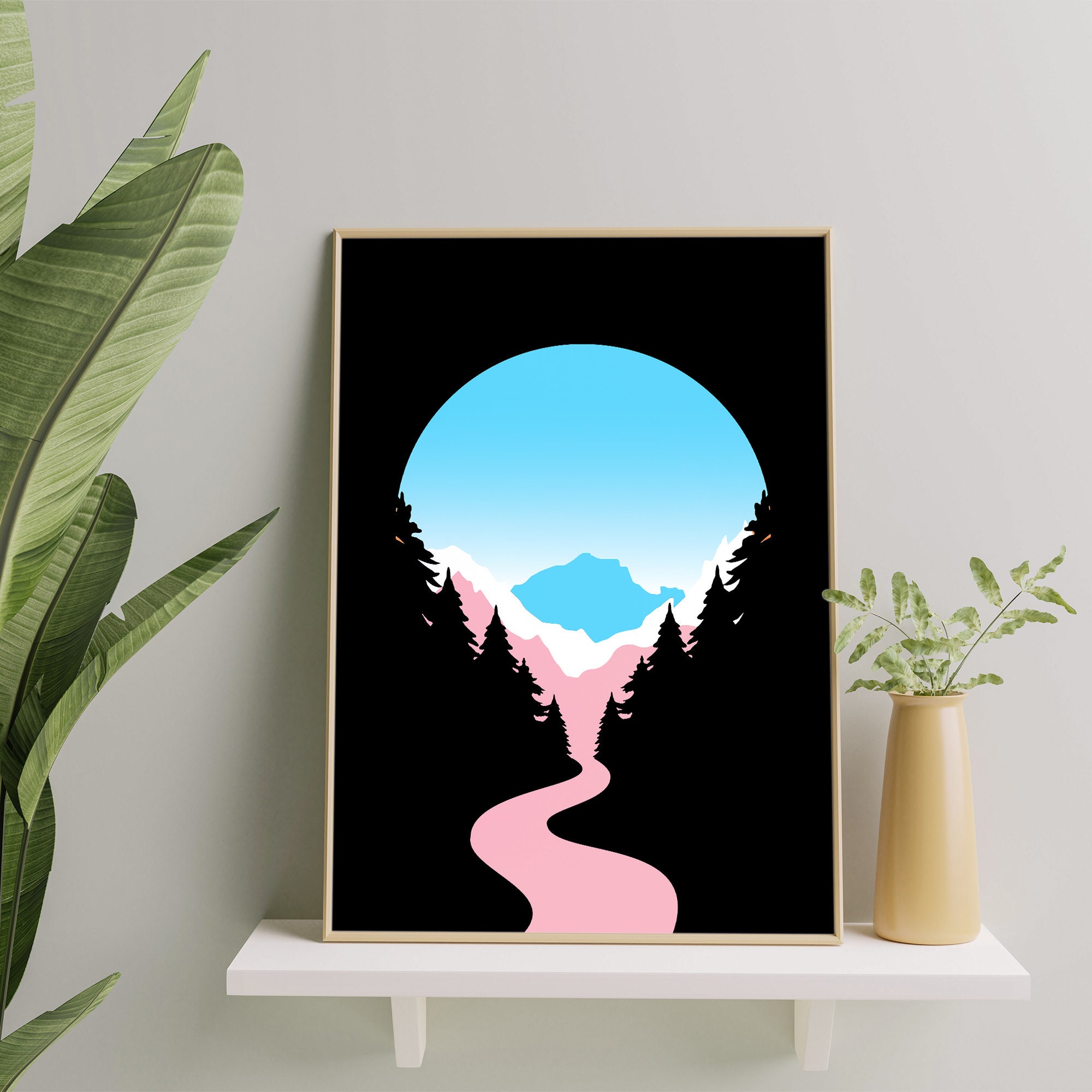 Transgender Sunset Art Print, Transgender Poster Wall Art for Home ...
