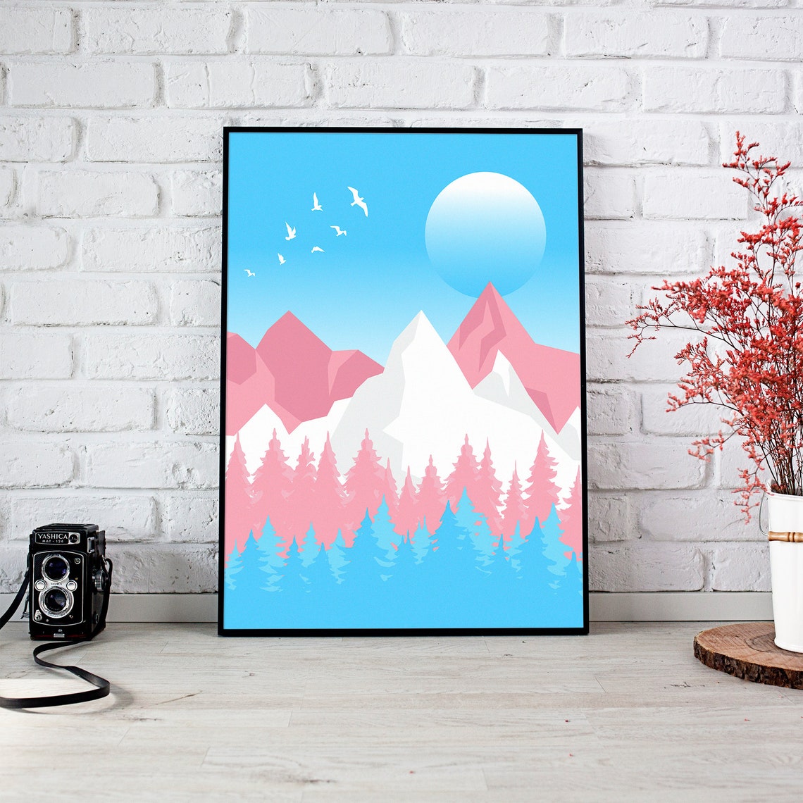 Transgender Landscape Art Print Transgender Minimal Poster | Etsy