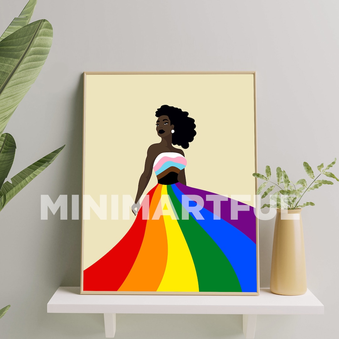 LGBTQIA Art Print, LGBT Pride Wall Art Poster for Home Decor, Lesbian ...