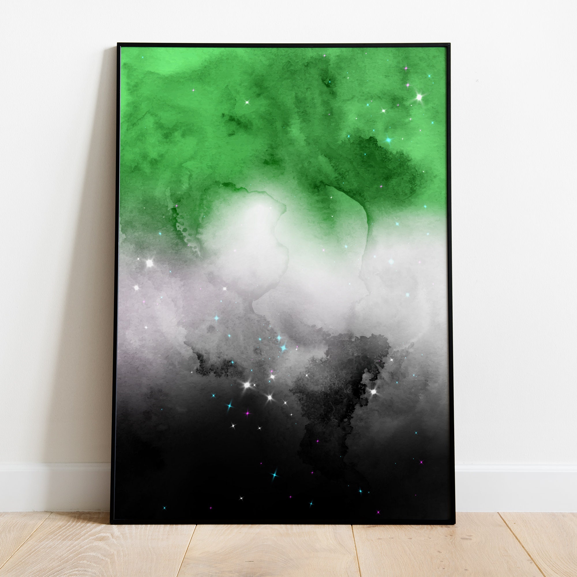 Aromantic Art Print, Aromantic Galaxy Space Wall Art Poster, Subtle ...