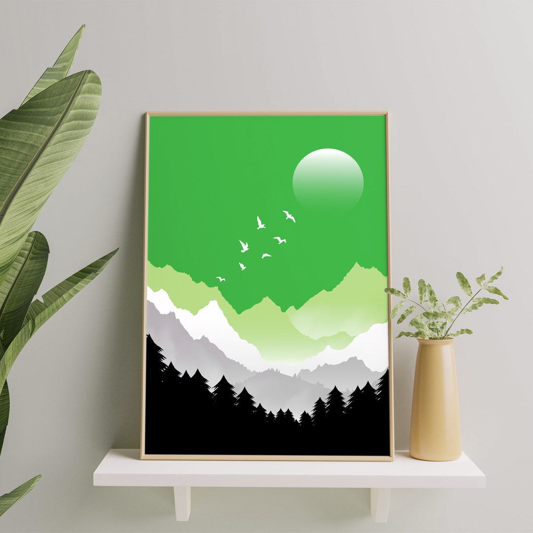 Aromantischer Kunstdruck, Aromantische Kunst Poster für Wohnkultur ...