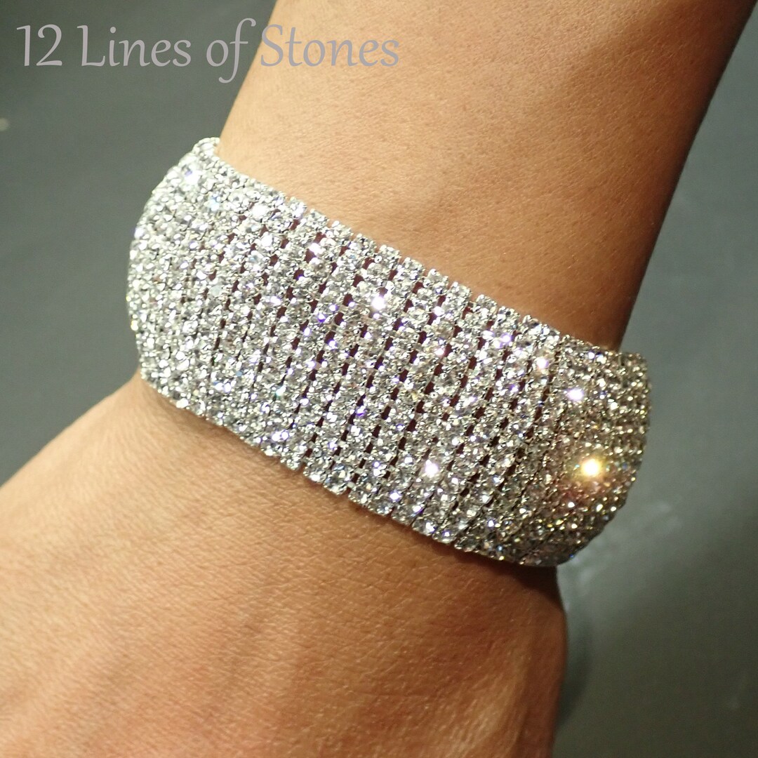 Chunky Bling Bracelet, Large and Sparkly - Etsy UK