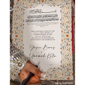 DIGITAL DOWNLOAD Personalised Nikkah Contract, Nikah Nama, Customised ...