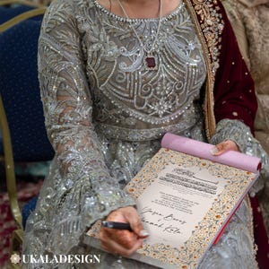 DIGITAL DOWNLOAD - Personalised Nikkah Contract, Nikah Nama, Customised ...