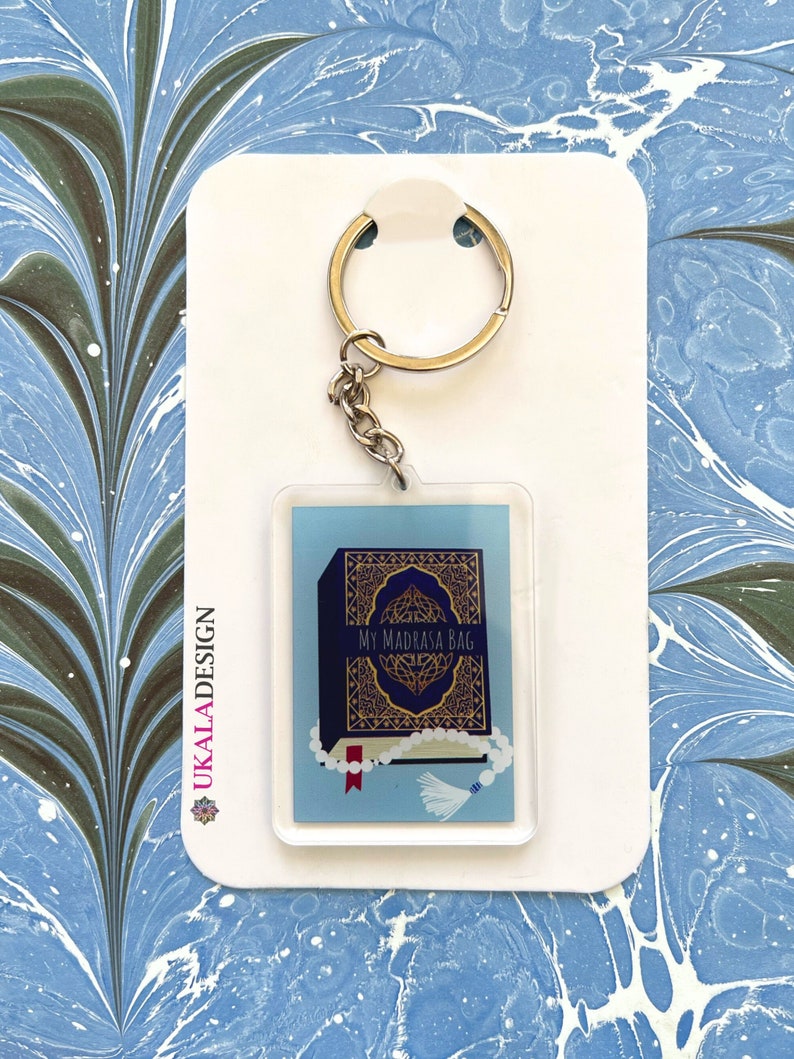 Madrasa Keyring New Student Keychain Gift Blue Islamic Design Muslim ...