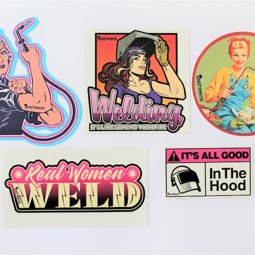 Real Women Weld Vinyl Decal With Lady Welding in the Center | Etsy
