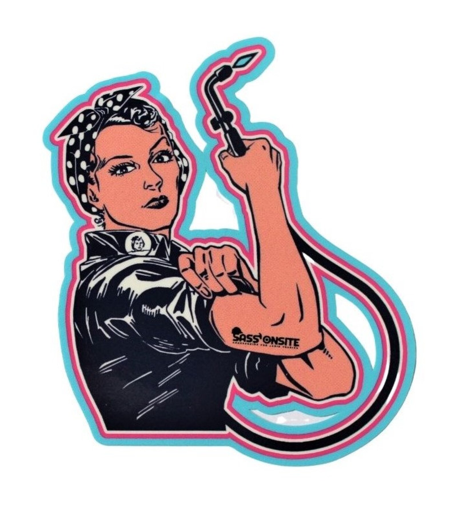 Rosie the Riveter Inspired Welding Hood Sticker - Etsy