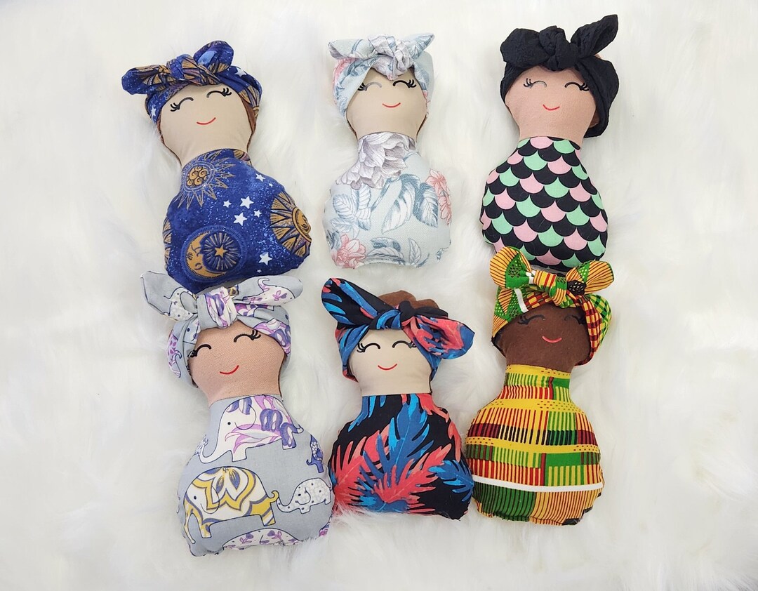 My First Plush Miniature 6 Inch Rag Baby Doll With Headband Bow - Etsy