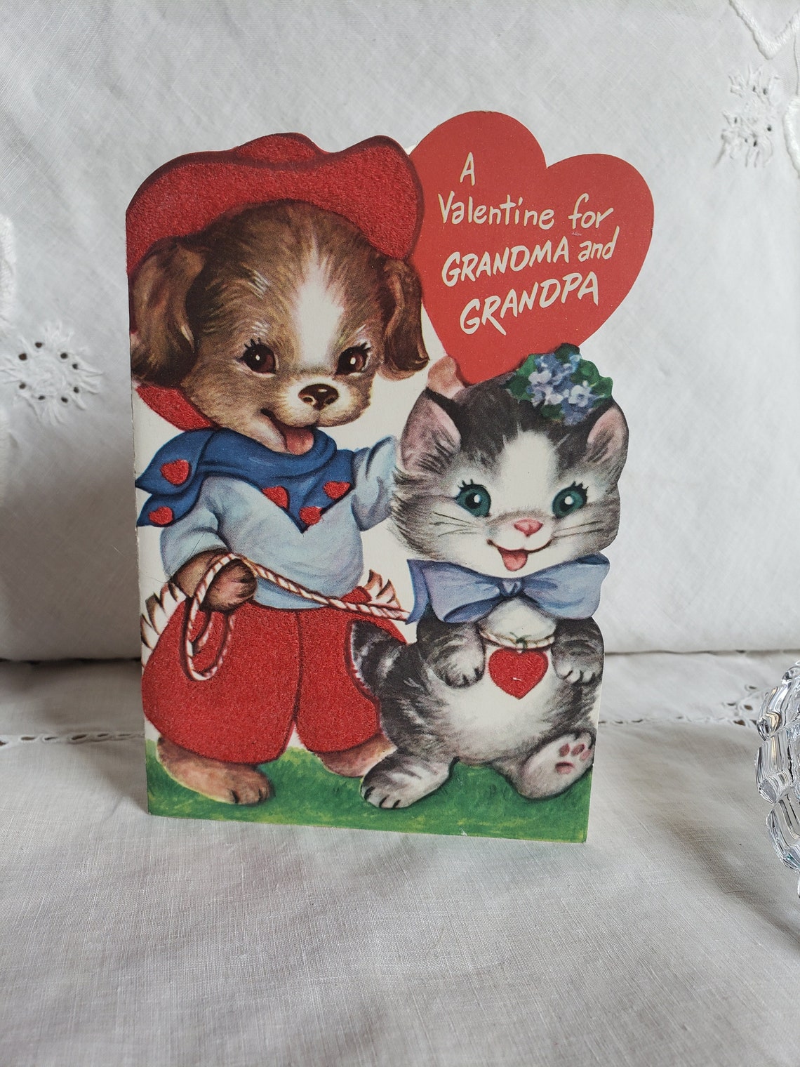 1950 Rust Craft Vintage Valentine Card for Grandma & Grandpa - Etsy