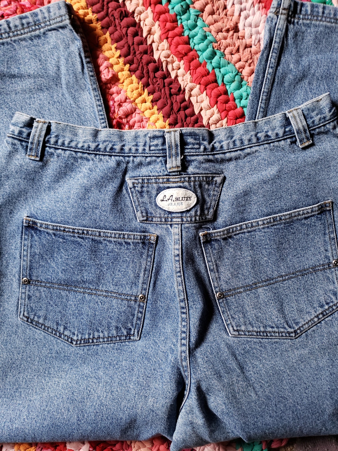 L A Blues 80 s Jeans Perfectly Faded vintage Denim Pants Etsy