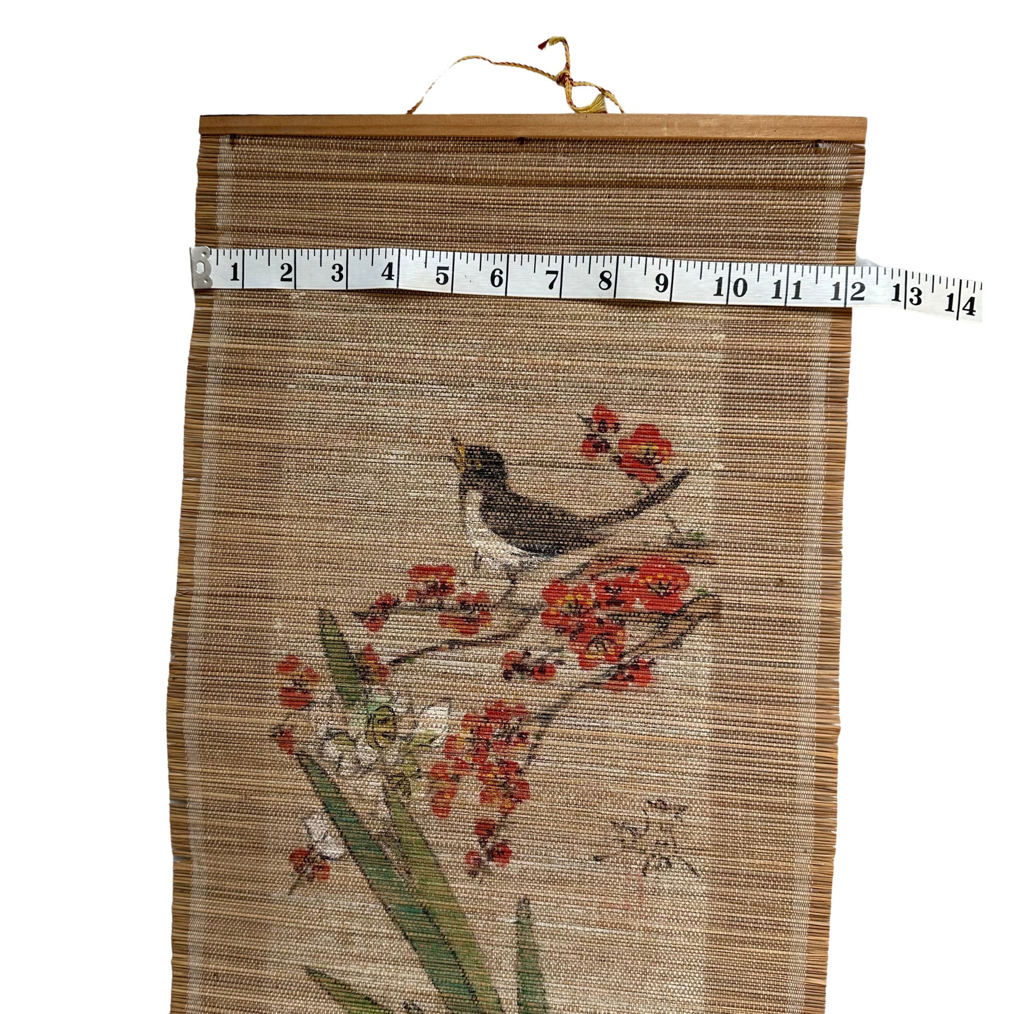 Bamboo Scroll Art Bird on a Branch Chinese Painting Signed - Etsy