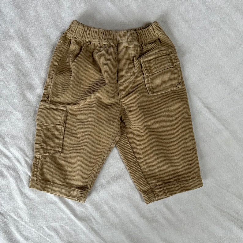 Baby Cargo Pants 6-9 Mo.s Beige Corduroy Pants Boys Tan Cargo Pants ...