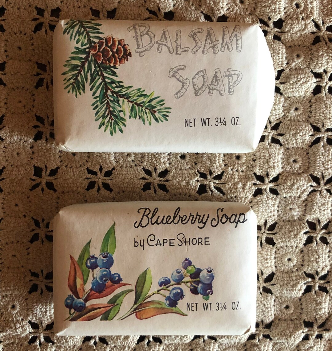Soap Bars by Cape Shore Balsam, Blueberry Soaps, Set 2 Vintage Soaps ...