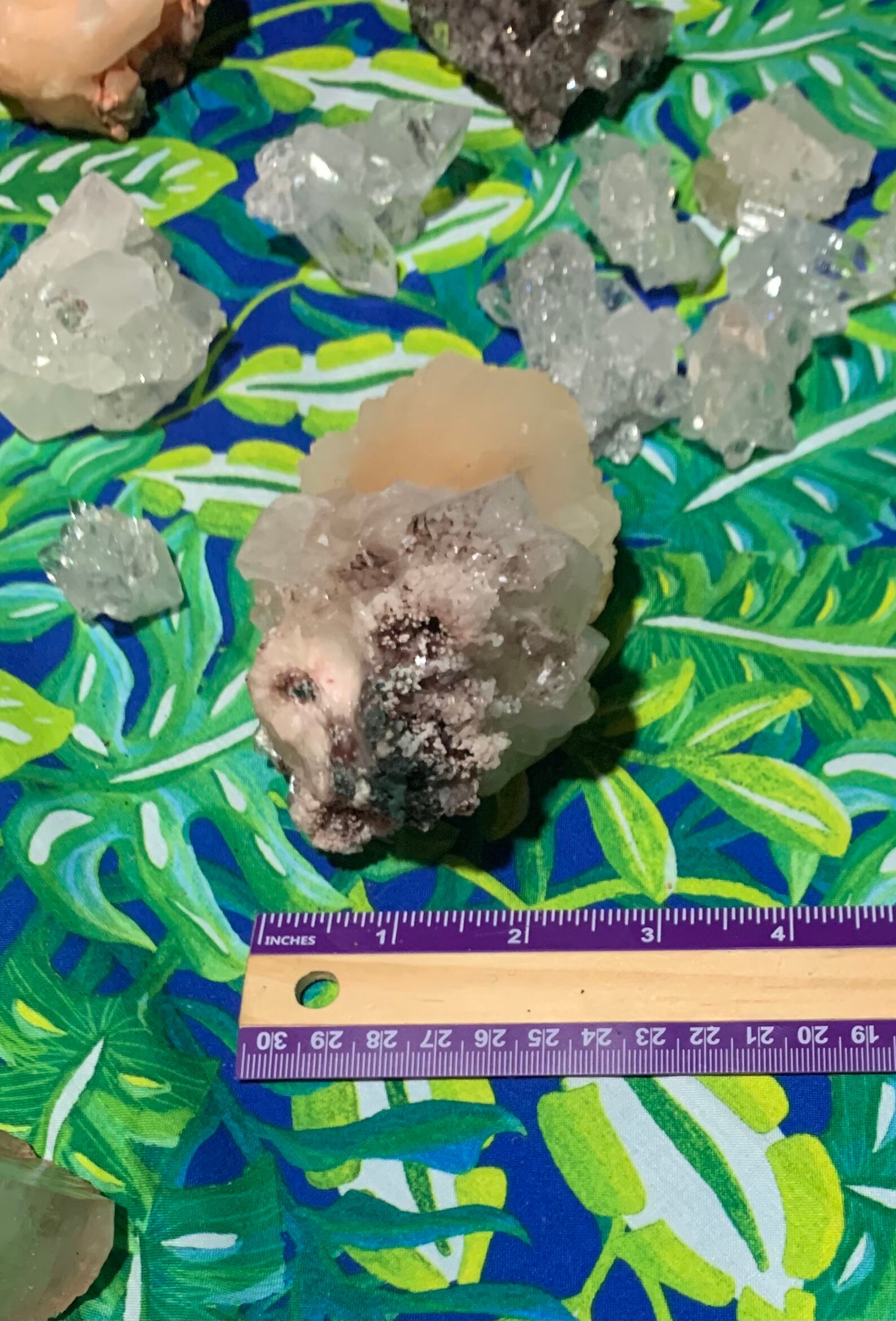 Peach Stilbite Heart on Apophyllite - Etsy