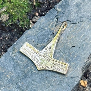 Bronze Romersdal Mjolnir Pendant - Sterling Silver Thor Hammer Necklace ...