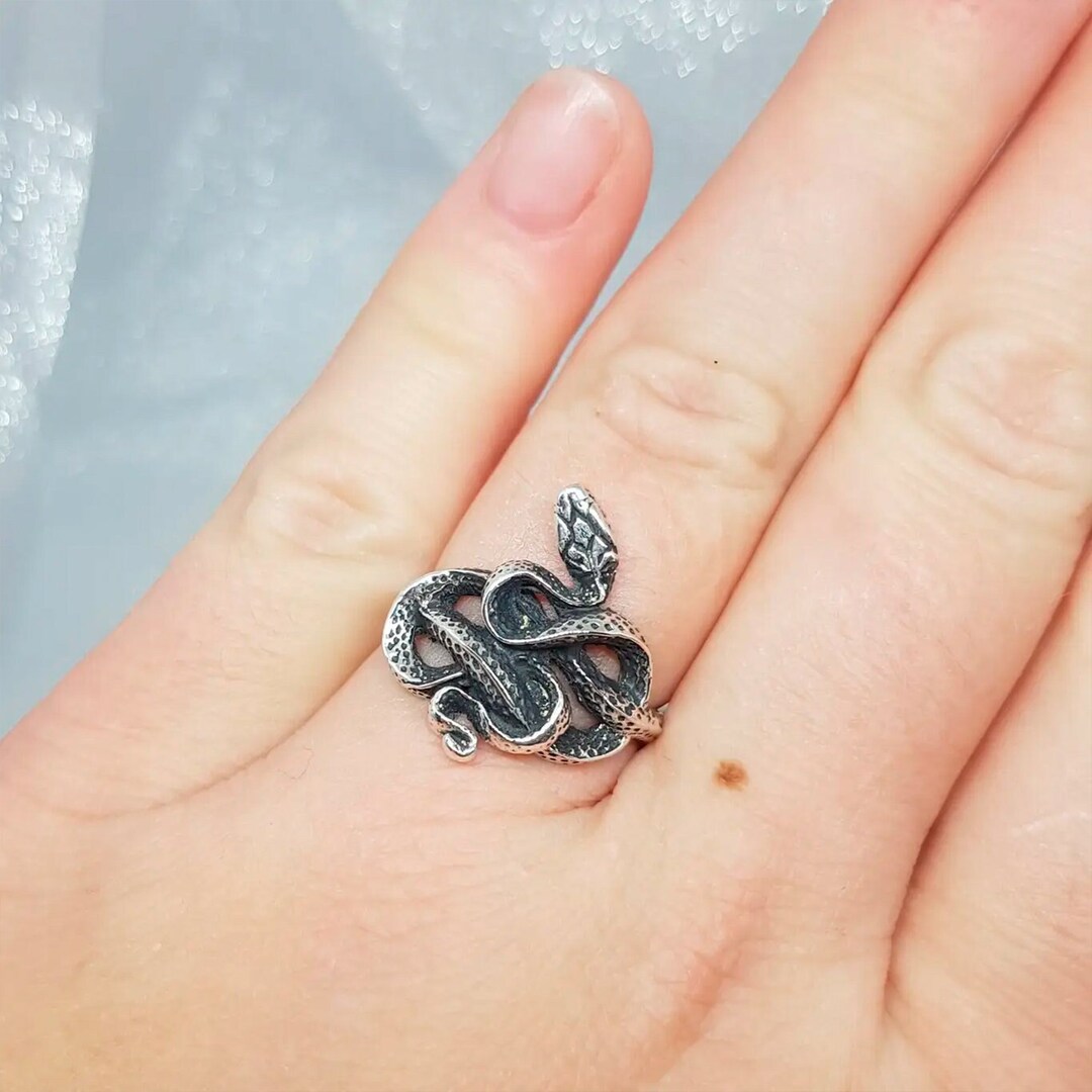 Silver Snake Ring, Gold Snake Ring, Witch Ring, Serpent Ring ...