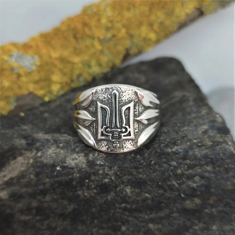 Ukrainian Tryzub Trident Ring From Ukraine - Etsy