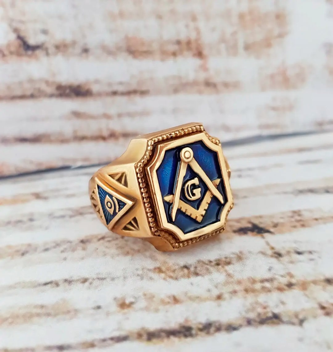 Silber Masonic Ring Emaille Freimaurer Ring Masonic gold - Etsy.de