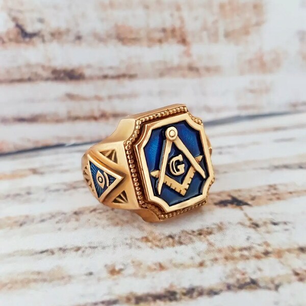 Freemason Ring - Etsy