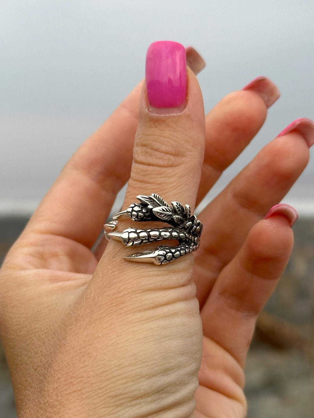 Dragon Claw Ring - Unique Fantasy Jewelry - Handcrafted Open Claw ...