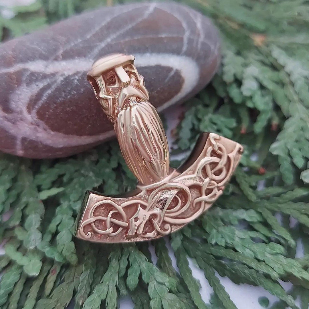 Viking 'mjolnir' Thor Hammer Pendant With Odin Face and Sleipnir Horse ...
