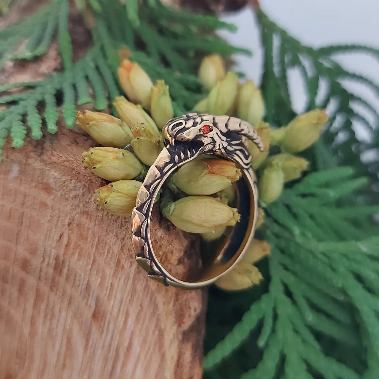 Ouroboros Dragon Ring Men Dragon Ring Women Fantasy Ring - Etsy