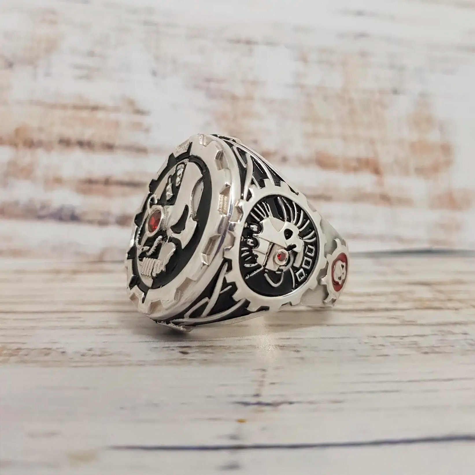 Ad Mech Ring Mechanicus Ring Video Game Ring Skull Ring - Etsy UK