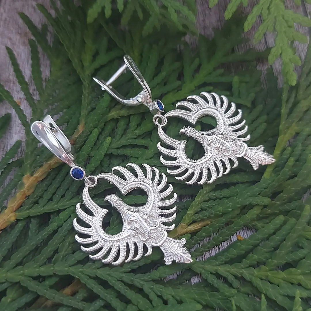 Rising Phoenix Earring Phoenix Jewelry Fantasy Earrings - Etsy UK