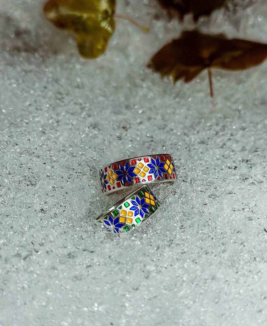 Handcrafted Ukrainian Embroidery Ring Traditional Ukraine Ornament ...
