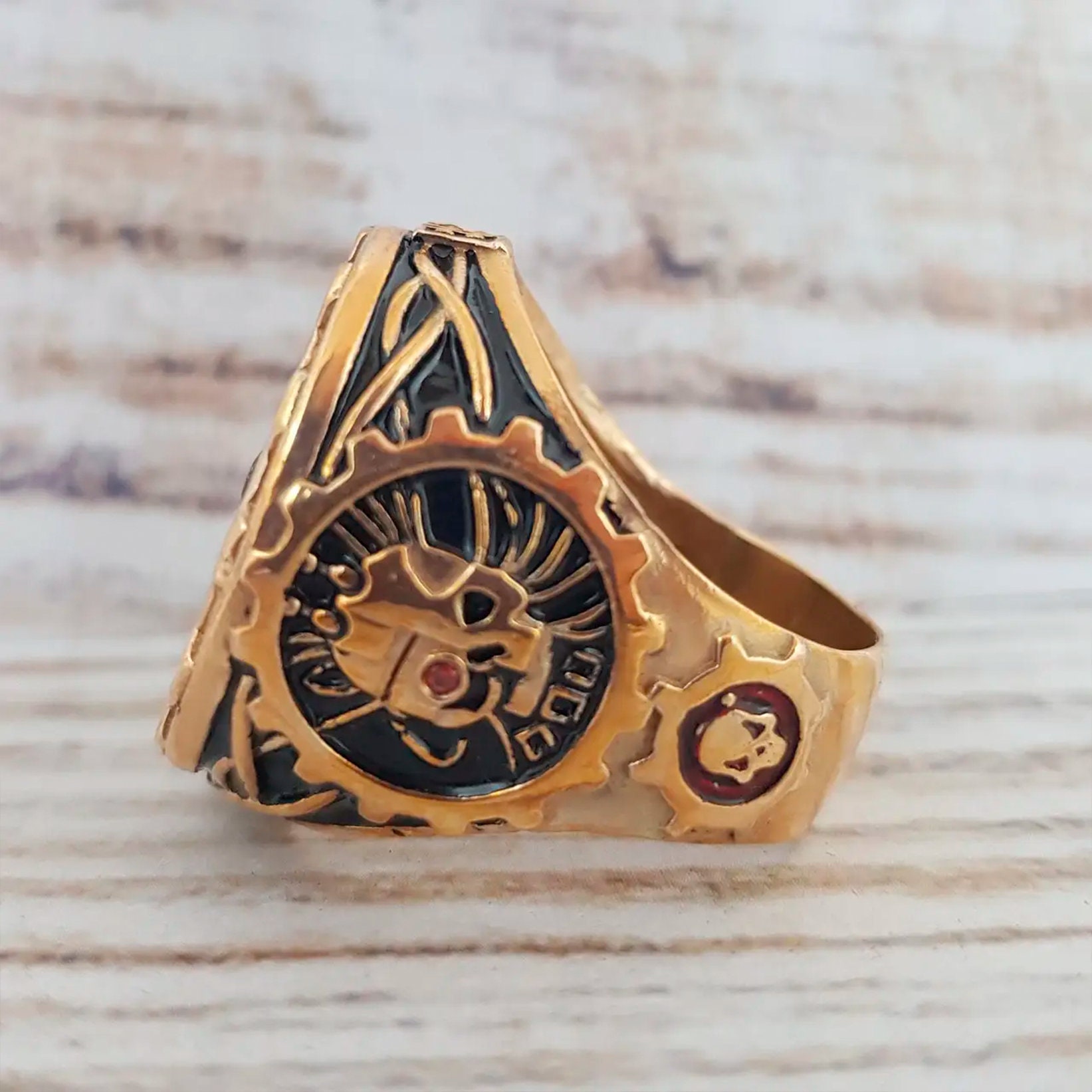 Ad Mech Ring Mechanicus Ring Video Game Ring Skull Ring - Etsy UK