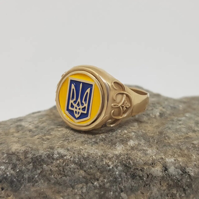Ukrainian Trident Men Signet Ring From Ukraine - Etsy