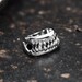 Jaws Horror Goth Ring - Handcrafted 925 Sterling Silver Shark Tooth ...