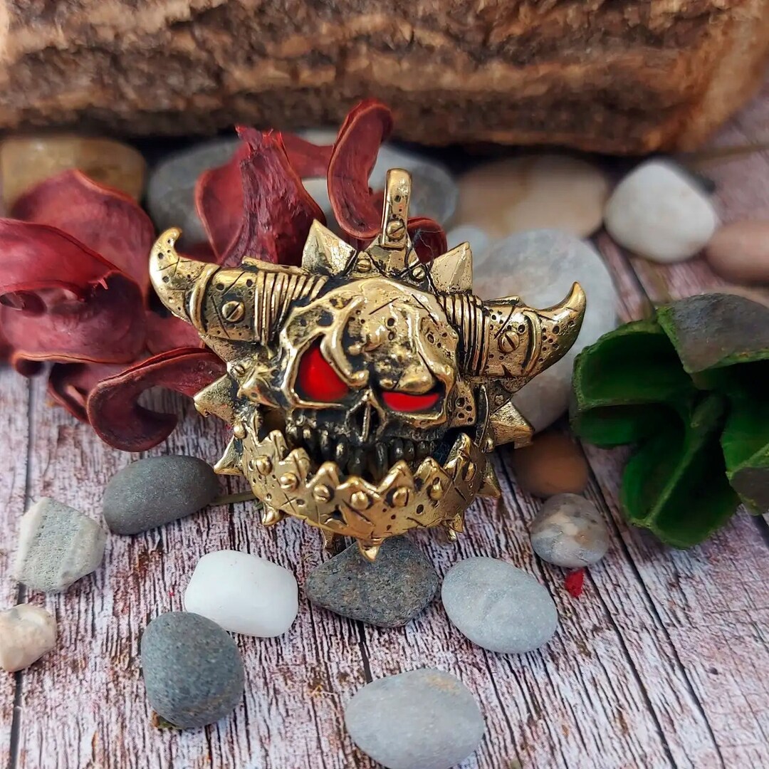 Ork Pendant 40k Orc Skull Pendant Geek Gift Nerd Gifts - Etsy