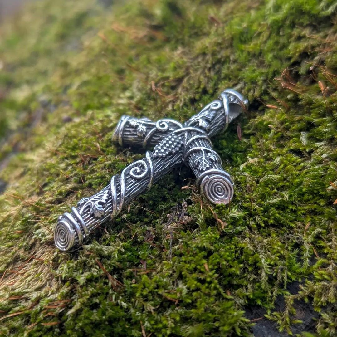 Viking Tyr Rune Cross Pendant – Norse Rune Necklace – Tiwaz Rune Amulet ...