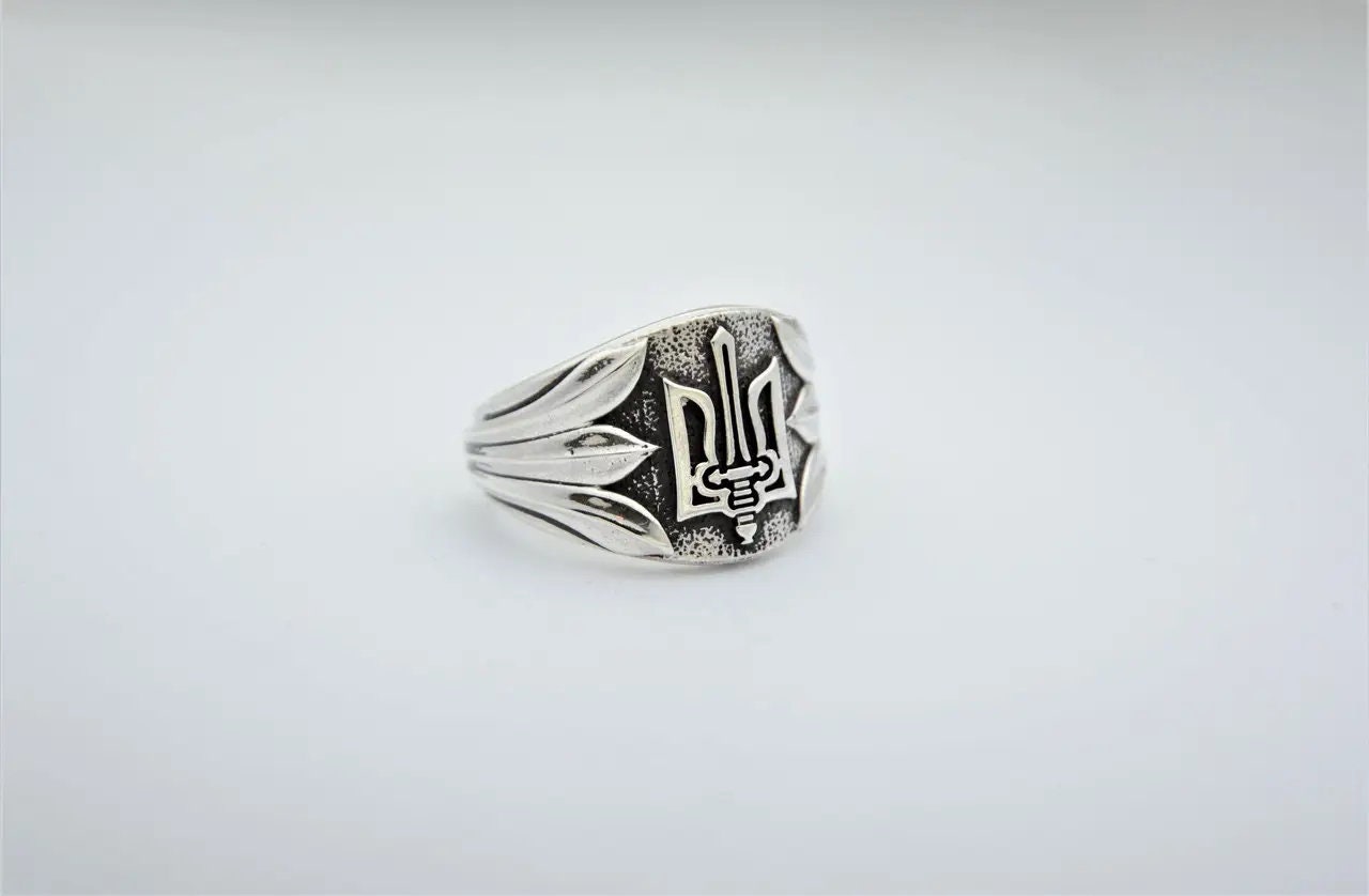Ukrainian Tryzub Trident Ring From Ukraine - Etsy