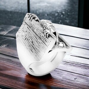 Gothic Ghost Horror Ring Goth Sterling Statement Witch Ring - Etsy