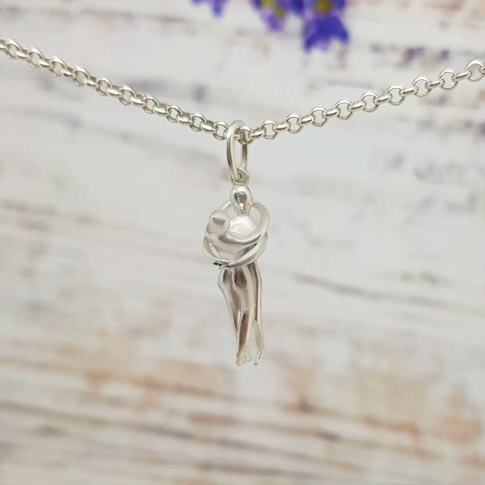 Couple Necklace Dancing Pendant Hug Necklace for Couples Hugging ...