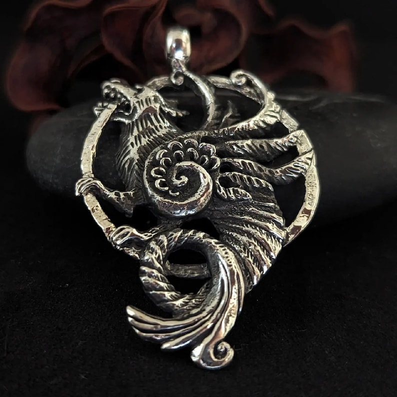 Simargl Griffin Pendant Mythical Creatures Protection Viking - Etsy UK