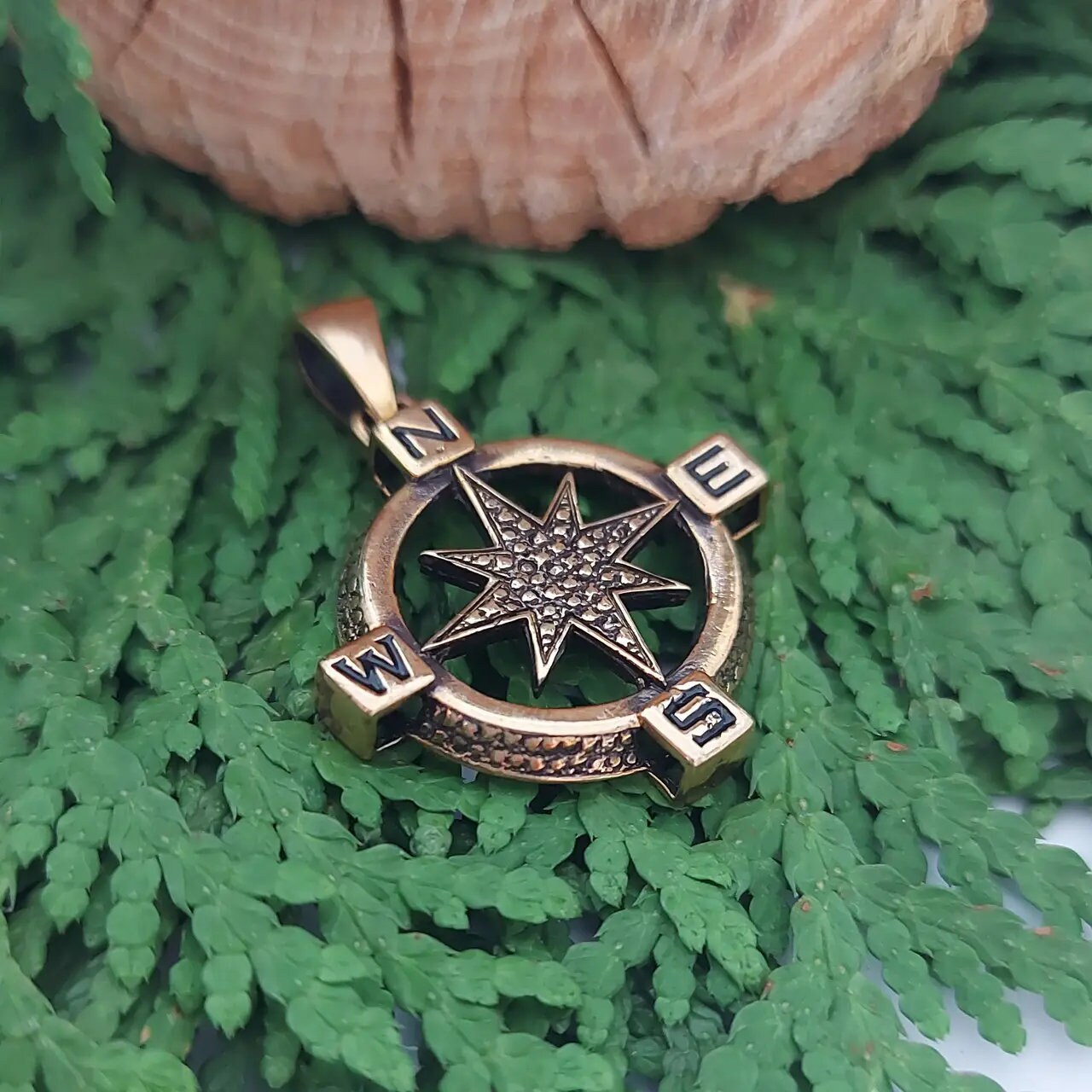 Nautical North Star Compass Pendant Compass Rose Jewelry - Etsy
