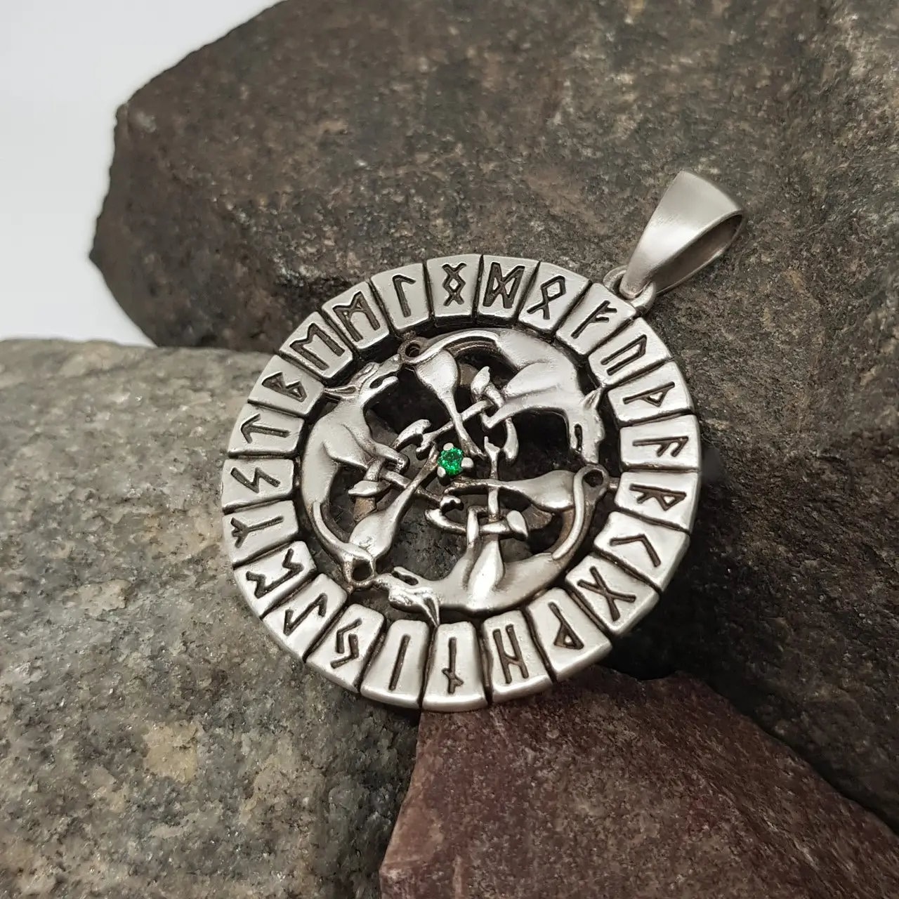 Wolf Pack Rune Alphabet Viking Protection Pendant Nordic - Etsy