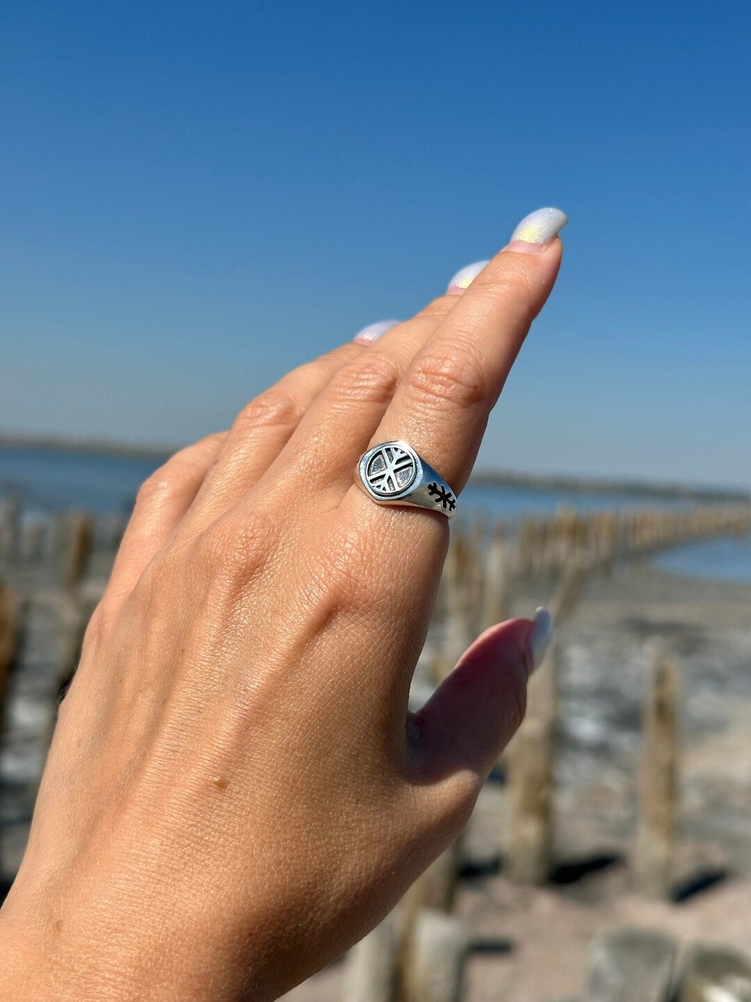 Silver Viking Valkyrie Ring – Norse Warrior Shield & Yggdrasil Tree of ...