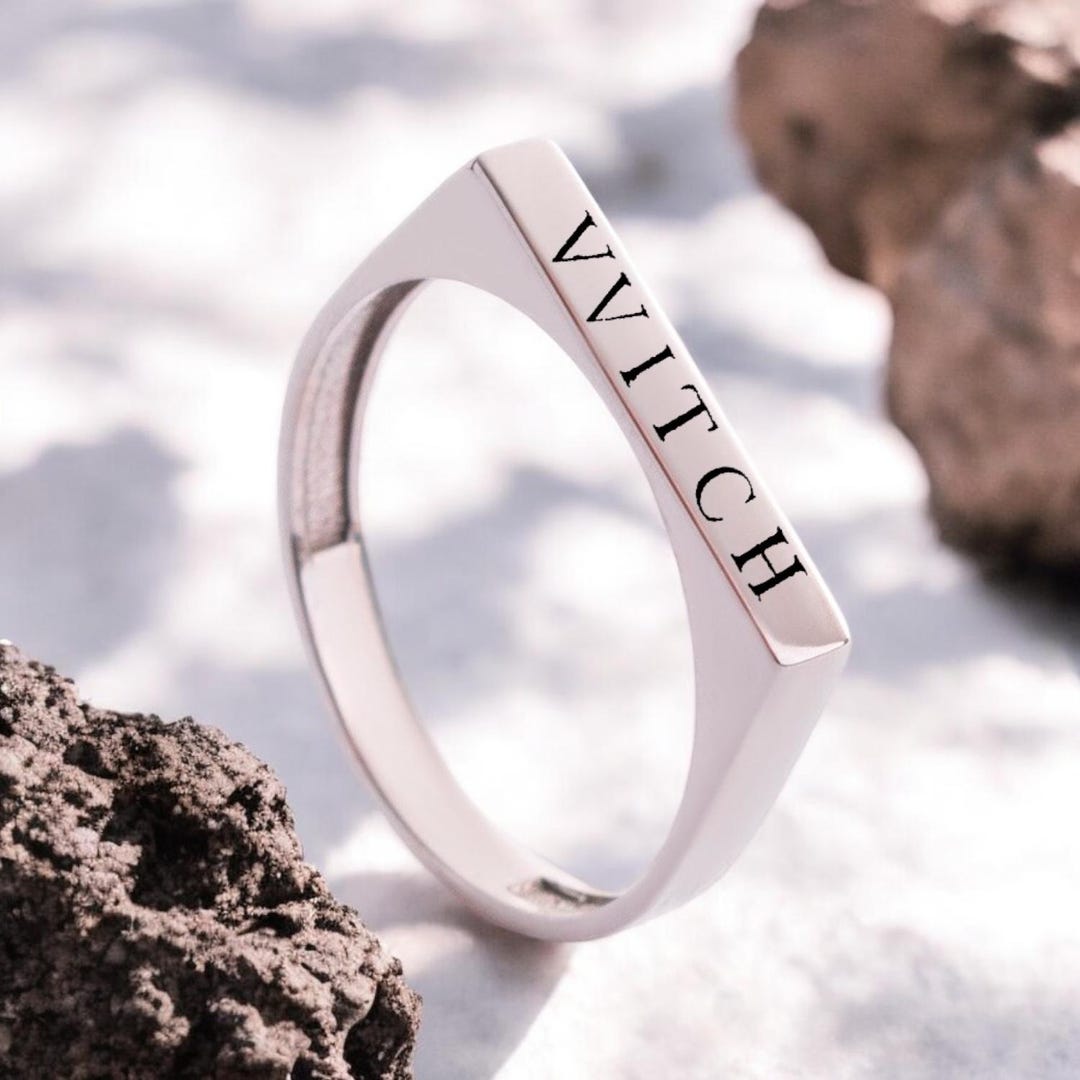 Silver Witch Ring Witches Gift Gothic Ring for Women Witch Jewelry ...