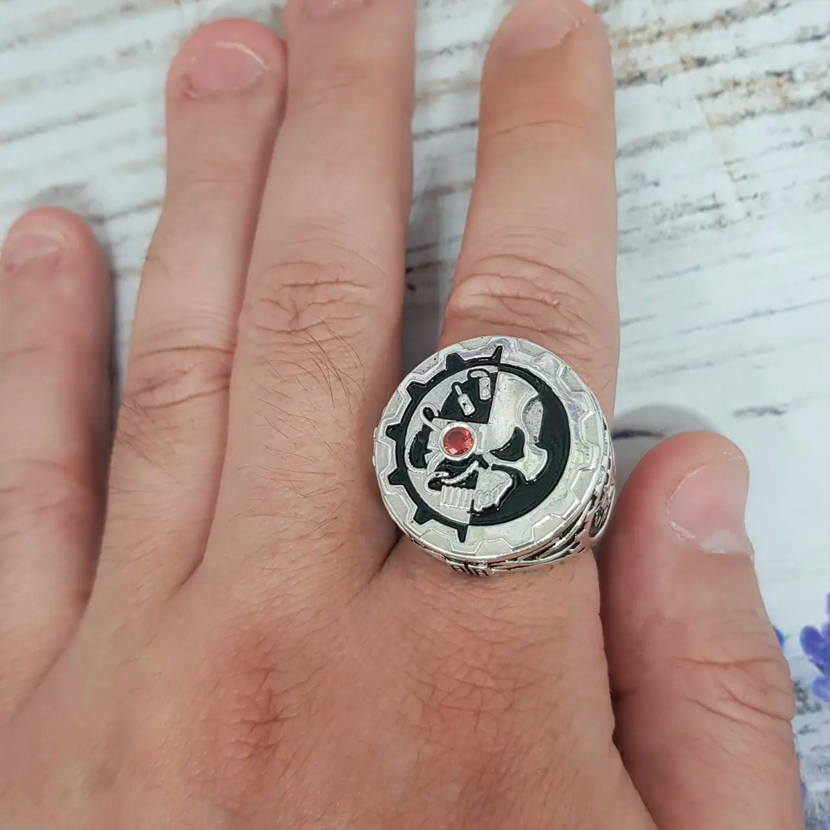 Ad Mech Ring Mechanicus Ring Video Game Ring Skull Ring Steampunk Ring ...