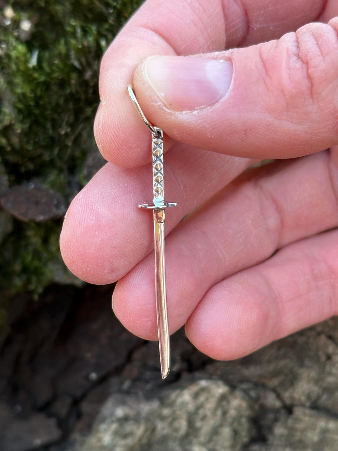 Sterling Silver Katana Necklace – Japanese Samurai Sword Pendant - Etsy