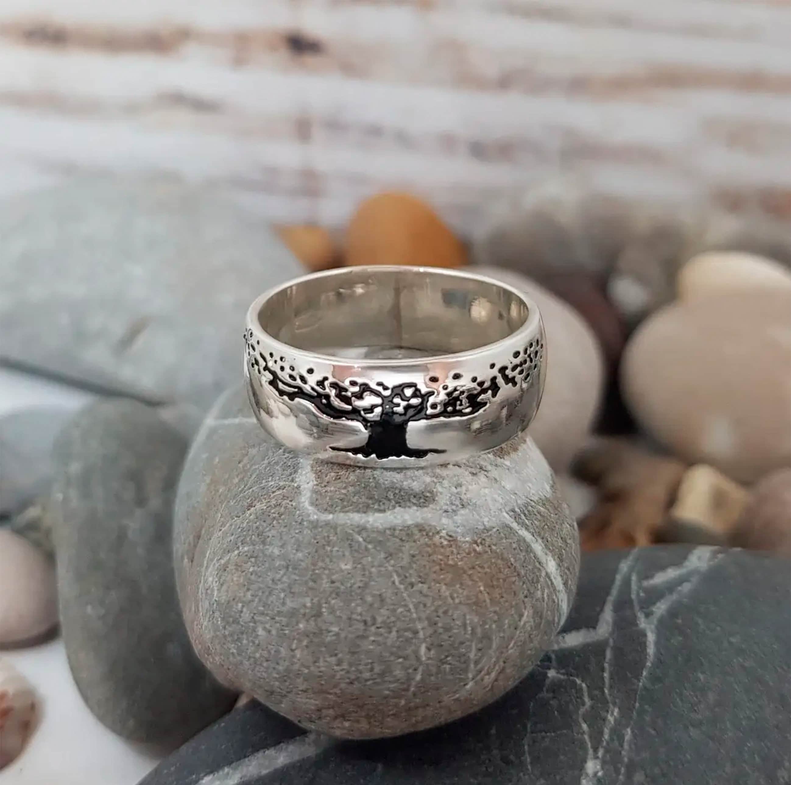 Viking Wedding Ring Set Viking Engagement Ring Yggdrasil Tree of Life ...