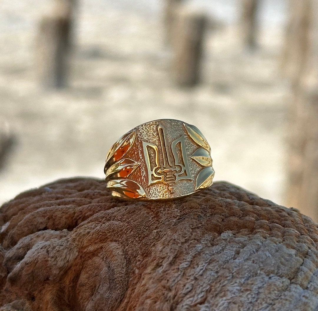 Ukrainian Tryzub Trident Ring From Ukraine - Etsy
